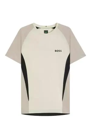 BOSS Panelled Short-sleeve T-shirt - Neutrals