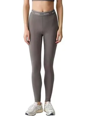 Guess Logo-waistband Leggings - Grey