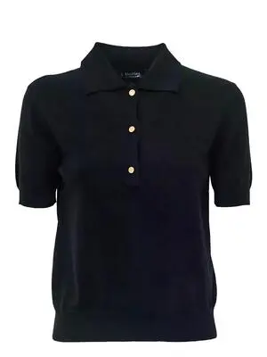 MAX MARA S Max Mara Short Sleeve Fine Knit Polo