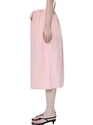 TOTEME Drawstring Waist Midi Skirt - Pink
