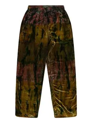 DENIM TEARS Tie-dye Velour Track Pants - Brown