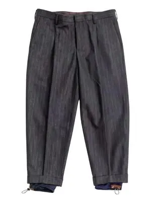 Kolor Pinstripe Pleated Trousers - Grey