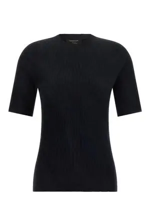 Fabiana Filippi Ribbed Knit T-shirt - Blue