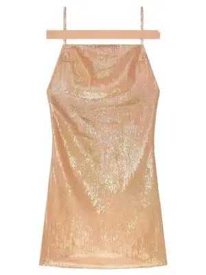 COURREGES Embellished Strap Mini Dress - Neutrals