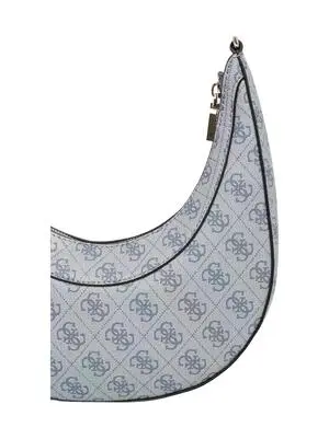 Guess Lindsey Logo-print Crescent Shoulder Bag - Grey