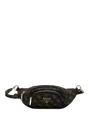 Guess Logo-print Zip-around Belt Bag - Black