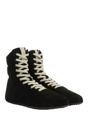 Rick Owens Chevron-quilted High-top Sneakers - Black