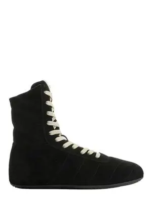 Rick Owens Chevron-quilted High-top Sneakers - Black