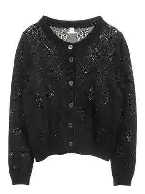 Hermès Crew Neck Cardigan - Black