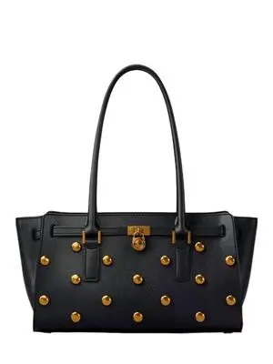 Michael Kors Small Hamilton Studded Leather Satchel - Black