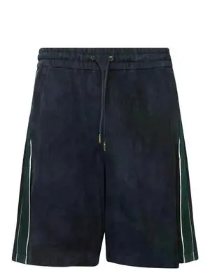 Casablanca Suede Side Stripe Shorts - Blue