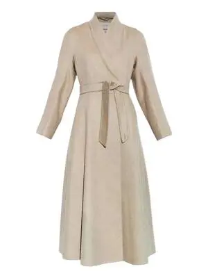 Max Mara Belted Cashmere Coat - Neutrals