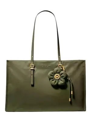 Michael Kors Medium Zadie Tote Bag With Flower Charm - Green