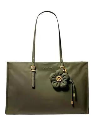Michael Kors Medium Zadie Tote Bag With Flower Charm - Green