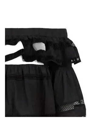 CHRISTY LYNN Angela Ruffled Off-the-shoulder Top - Black