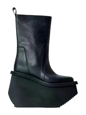 Rick Owens Factory Platform Pull-tab Boots - Black