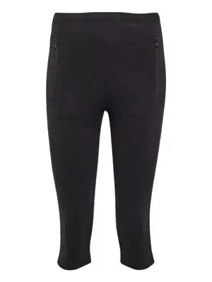 Wardrobe.NYC Zip-pocket Cropped Leggings - Black