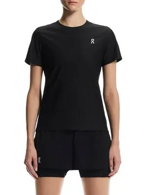 On Crewneck T-shirt With Chest Graphic - Black