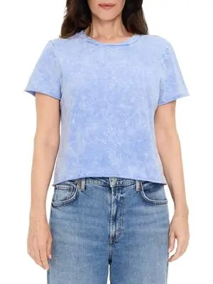 Michael Stars Jackie Raw Edge Crewneck T-shirt - Sky