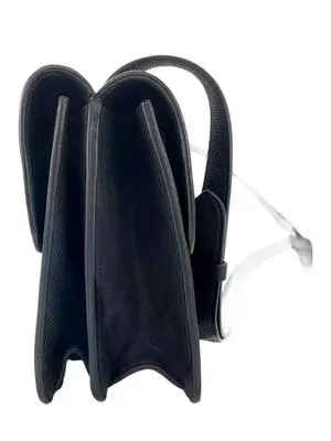 Celine Grained Leather Shoulder Bag - Black
