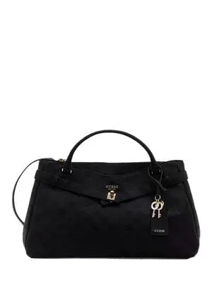Guess Monogram Debossed Tote Bag - Black