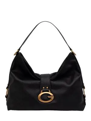 Guess GUESS USA Large Camden Logo-Plaque Shoulder Bag Black
