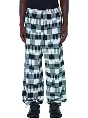 NOMARHYTHM Geometric Pattern Trousers - Grey