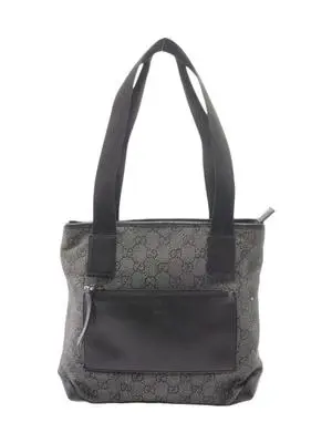 Gucci Gg Canvas Shoulder Bag - Black