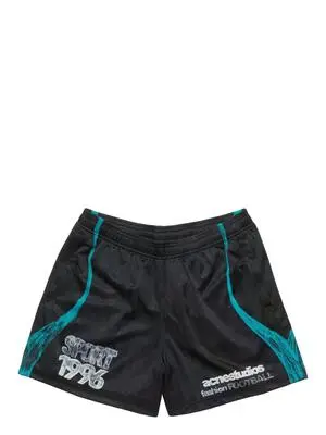 Acne Studios Graphic Jacquard Shorts - Black