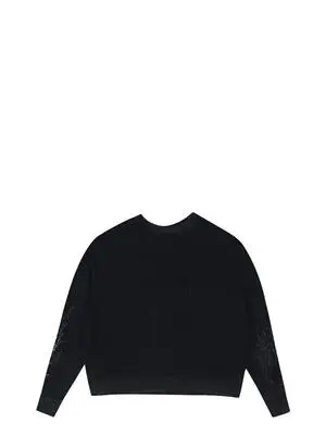 Rhude Graphic Print Crew Neck Sweater - Black
