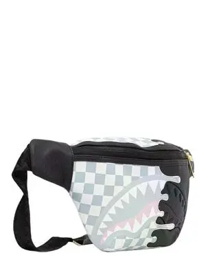 SPRAYGROUND Checkered Shark-motif Belt Bag - Black
