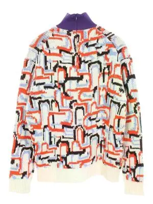 Prada Geometric Motif Sweater - Neutrals