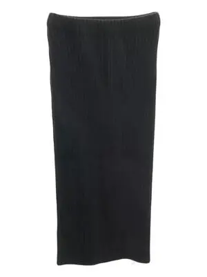 Prada Ribbed Knit Midi Skirt - Black