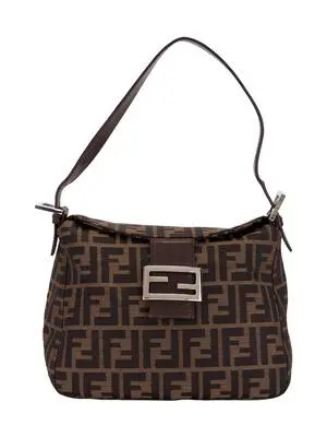 Fendi Zucca Mama Baguette Shoulder Bag - Brown