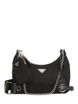 Prada Re-nylon Shoulder Bag - Black