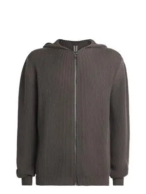 Rick Owens Cashmere Zip-up Hoodie - Grey