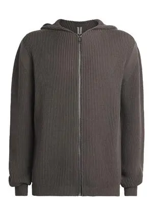 Rick Owens Rick Owens Cashmere Zip-Up Hoodie Grey