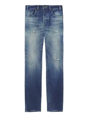 Alexander McQueen Distressed Slim Jeans - Blue
