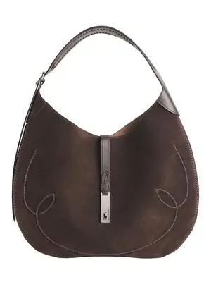 Polo Ralph Lauren Medium Suede Shoulder Bag - Brown
