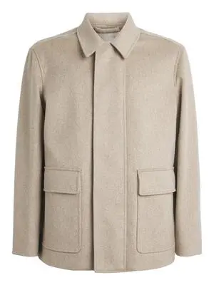 LARDINI Virgin Wool Jacket - Beige