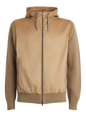 Herno Wool Hybrid Hooded Jacket - Beige