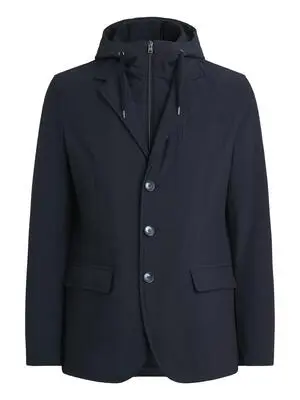 Herno Hooded Blazer Jacket - Blue