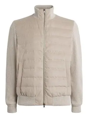 Herno Quilted Hybrid Jacket - Beige