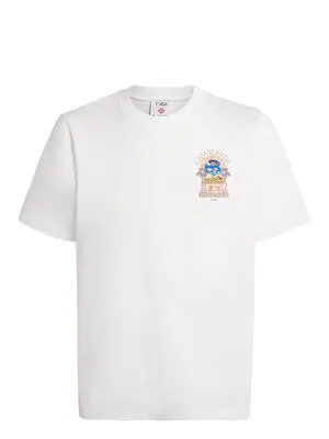 Casablanca Organic Cotton Egyptian L'arche T-shirt - White