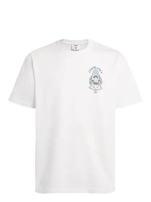 Casablanca Organic Cotton Hotel Emblem T-shirt - White