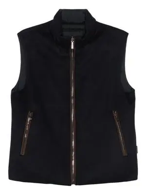 MOORER Double-sided Quilted Cotton Vest - Black
