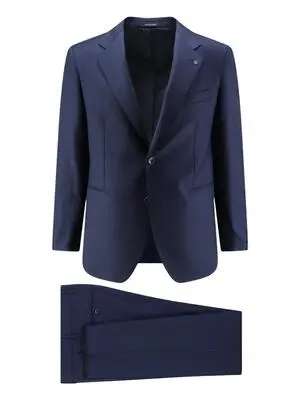 Tagliatore Two-piece Set: Long-sleeve Suit Jacket And Trousers - Blue