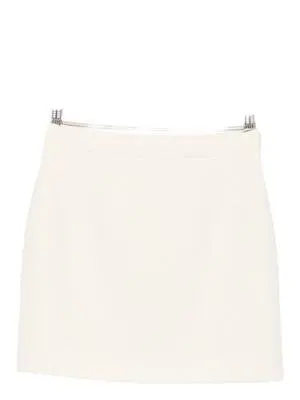 Alessandra Rich Bouclé-knit Mini Skirt - Ivory
