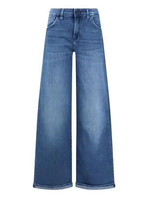 3x1 Charlie Cuffed Wide-leg Jeans - Blue