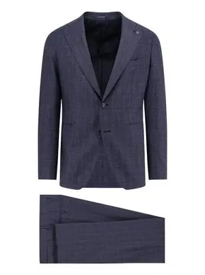 Tagliatore Two-piece Set: Long-sleeve Suit Jacket And Trousers - Blue